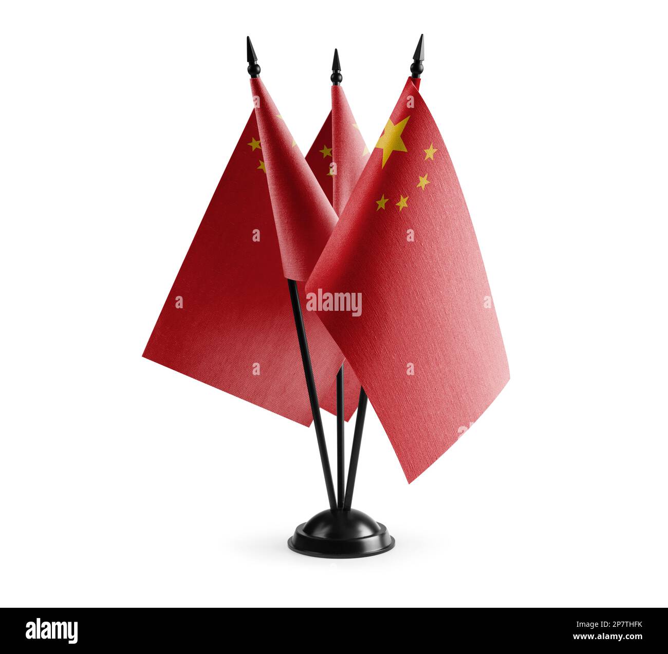 Small national flags of the China on a white background Stock Photo - Alamy