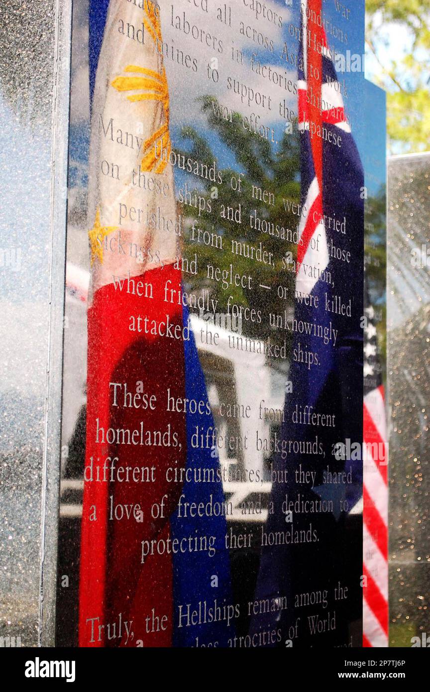 The national flags of the Philippines, Australia and the United States ...