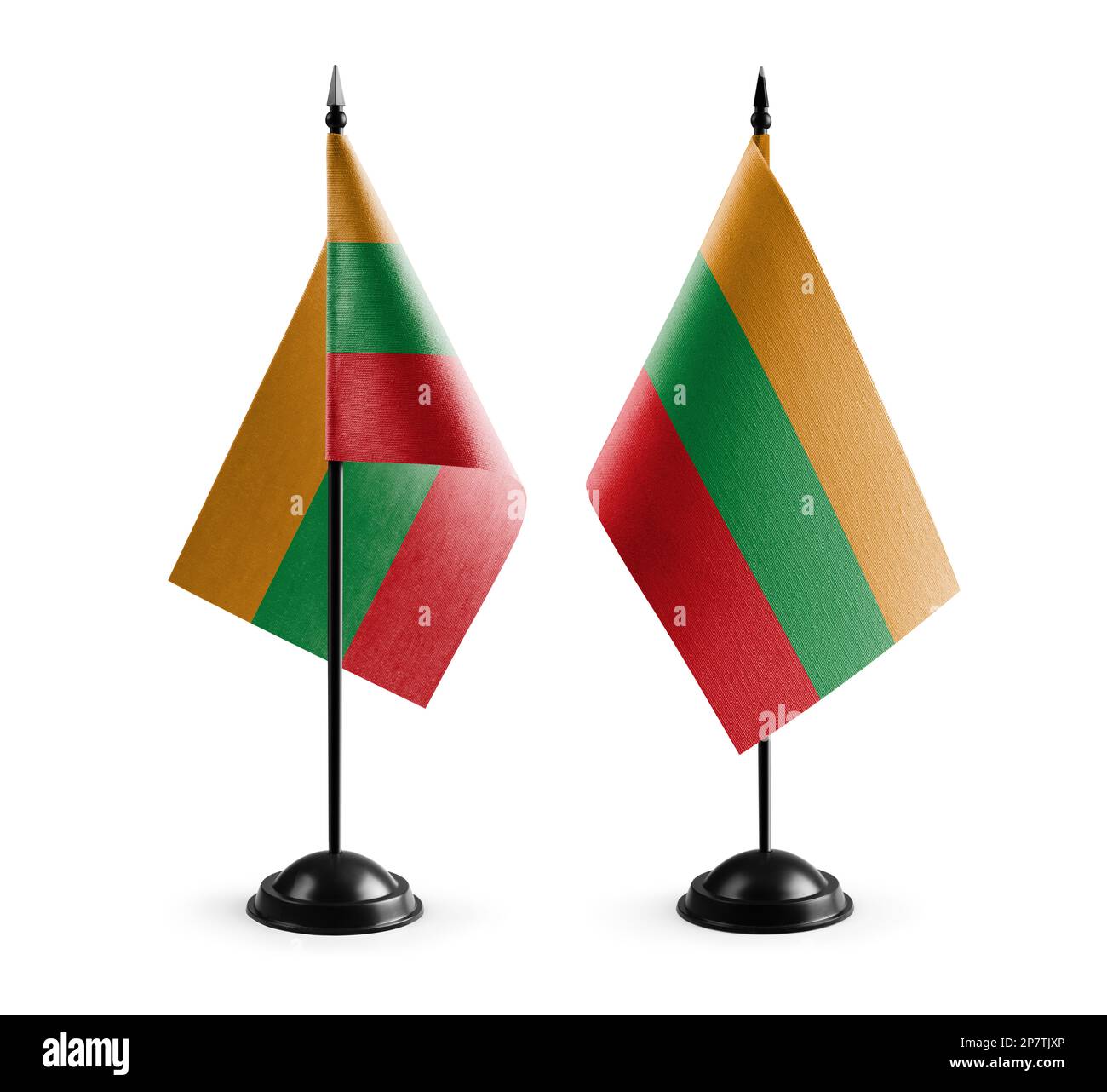 Small national flags of the Lithuania on a white background Stock Photo ...