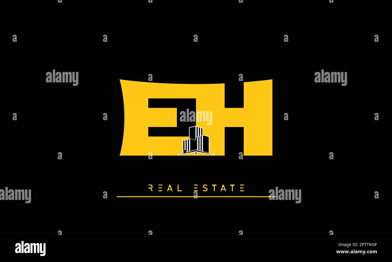 Real Estate letters Initials Monogram logo EH , HE Stock Vector Image ...