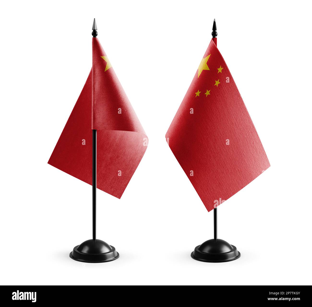 Small national flags of the China on a white background Stock Photo - Alamy