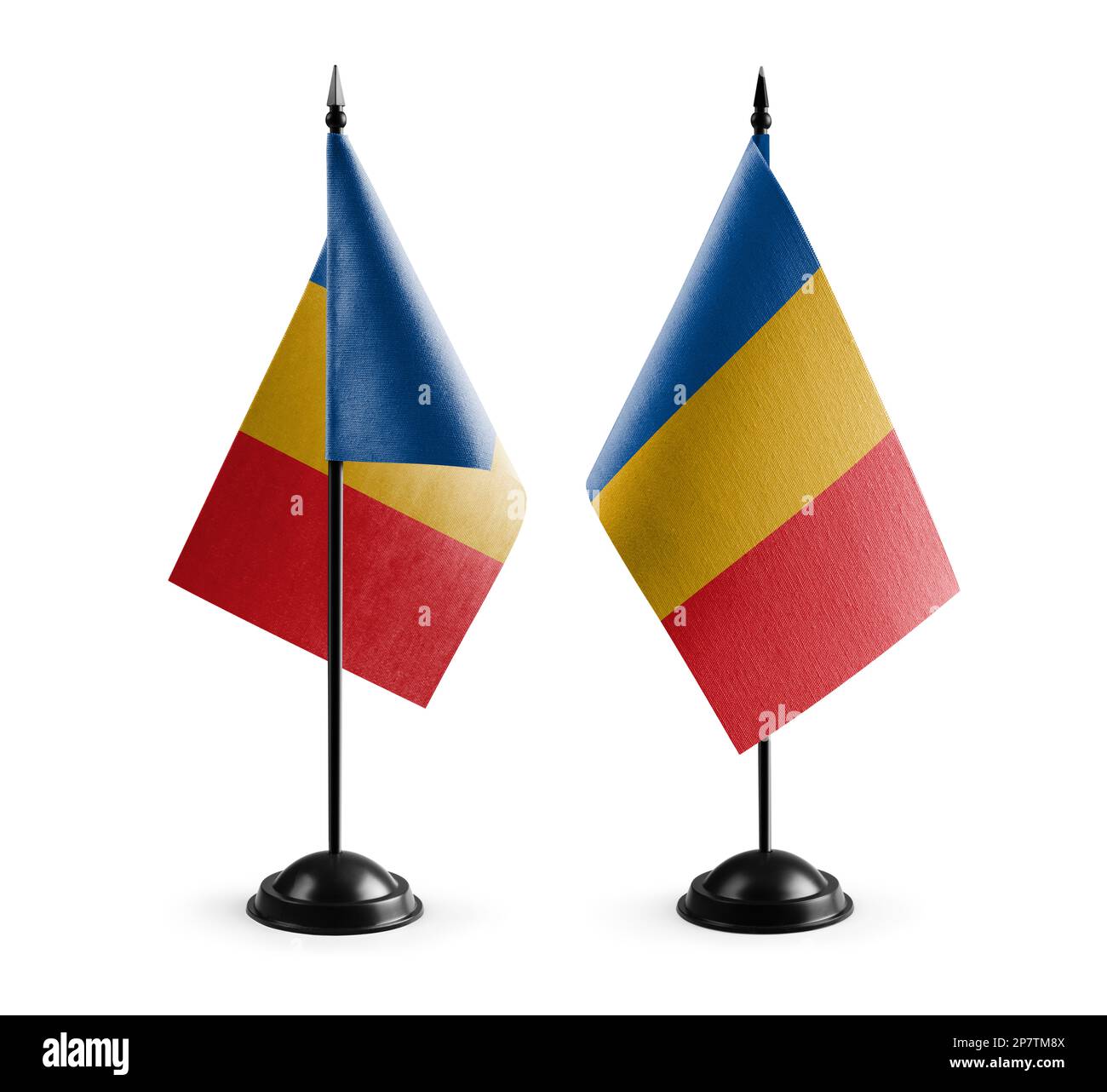 Small national flags of the Chad on a white background Stock Photo - Alamy