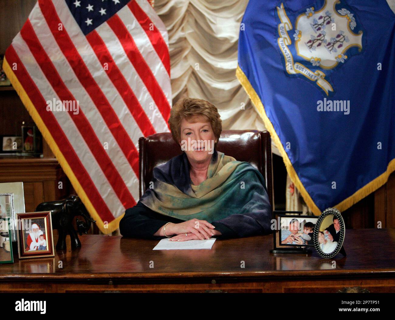 FILE This Feb. 2, 2009 file photo shows Connecticut Gov. M. Jodi Rell ...