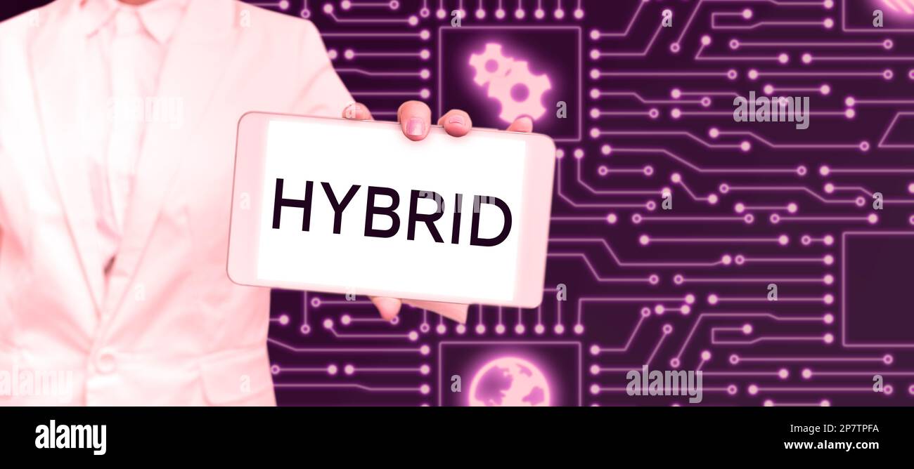 Writing displaying text Hybrid. Word for offspring of two plants or ...