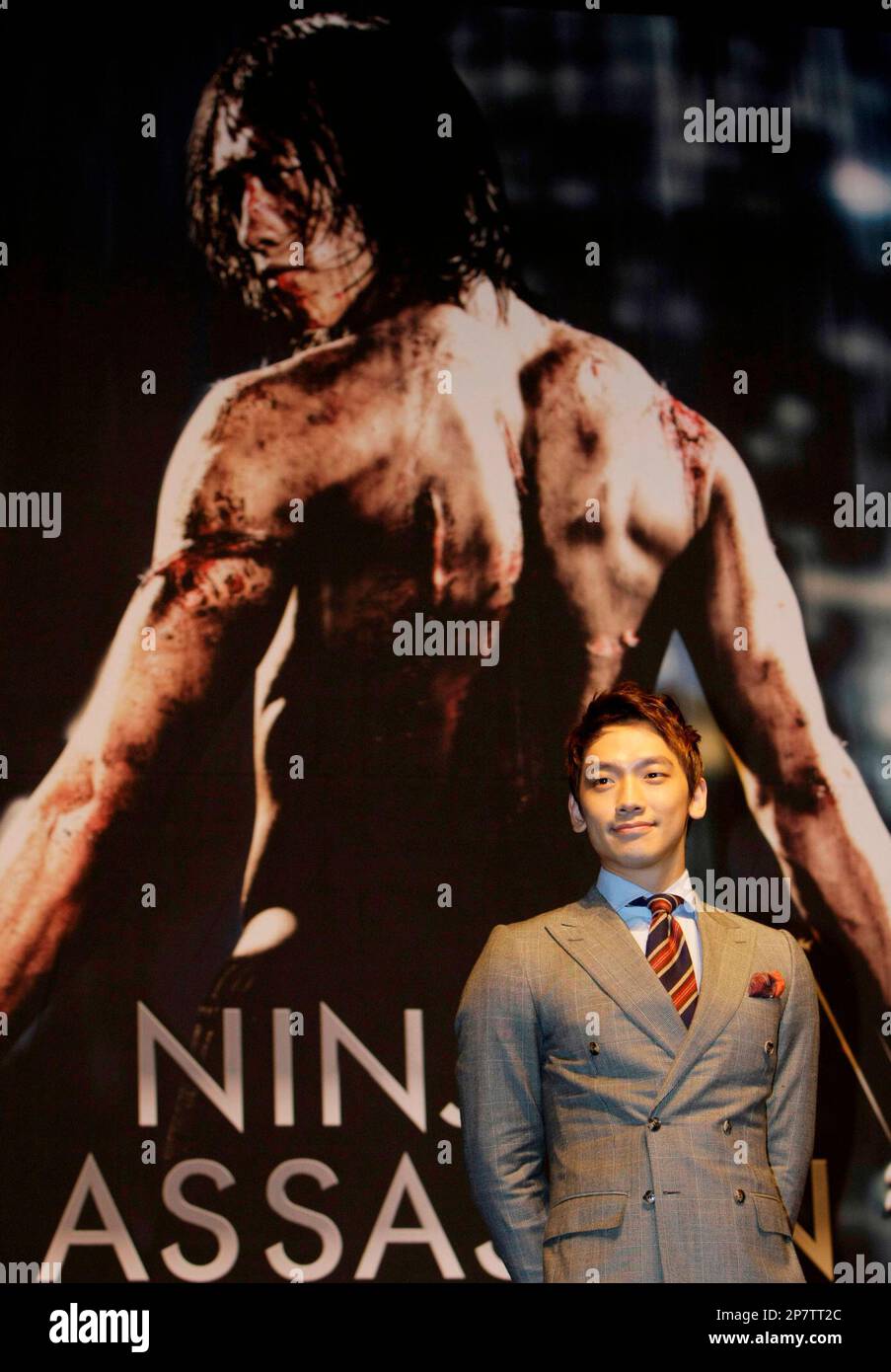 South Korean singer and actor Rain poses during a press conference for ...