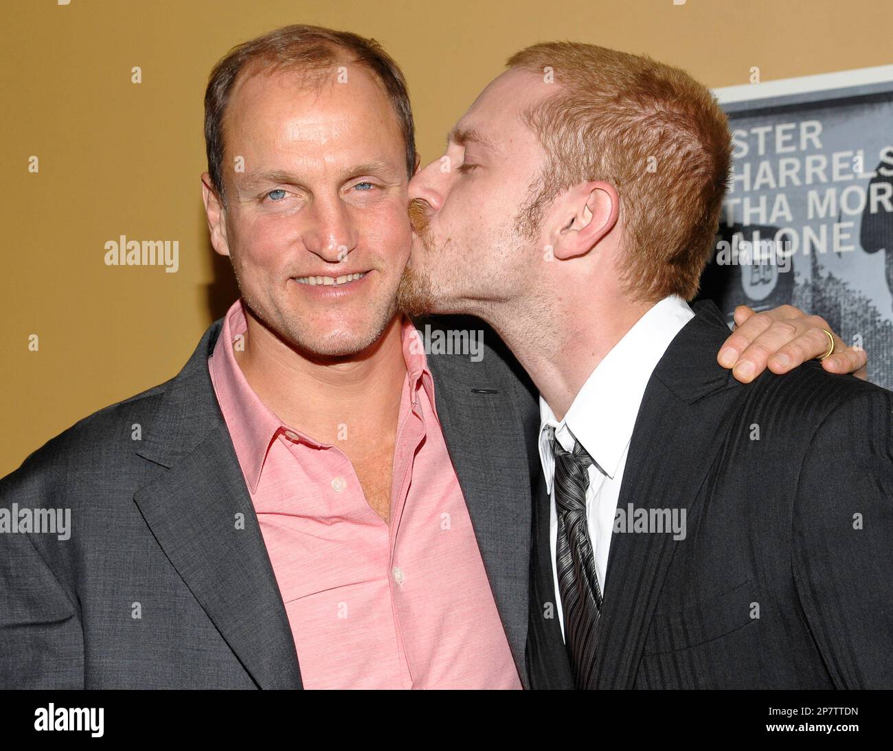 Actors Woody Harrelson, left, and Ben Foster attend the premiere of ...