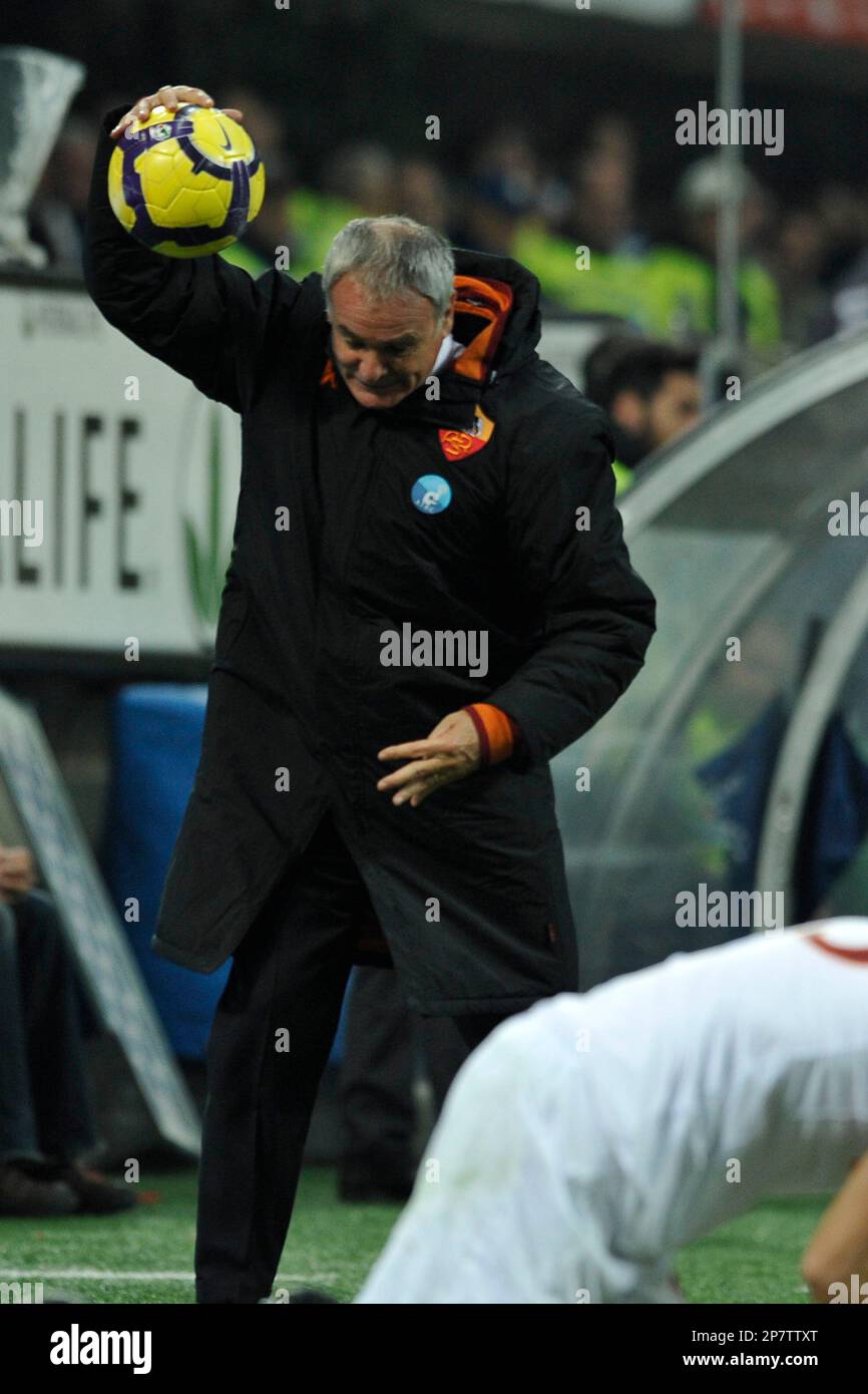 AS Roma coach Claudio Ranieri reacts, during a Serie A soccer match ...