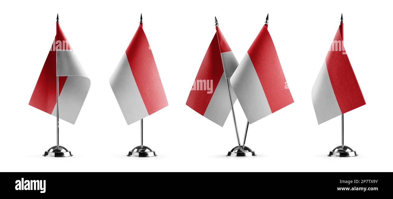 Small national flags of the Indonesia on a white background Stock Photo ...