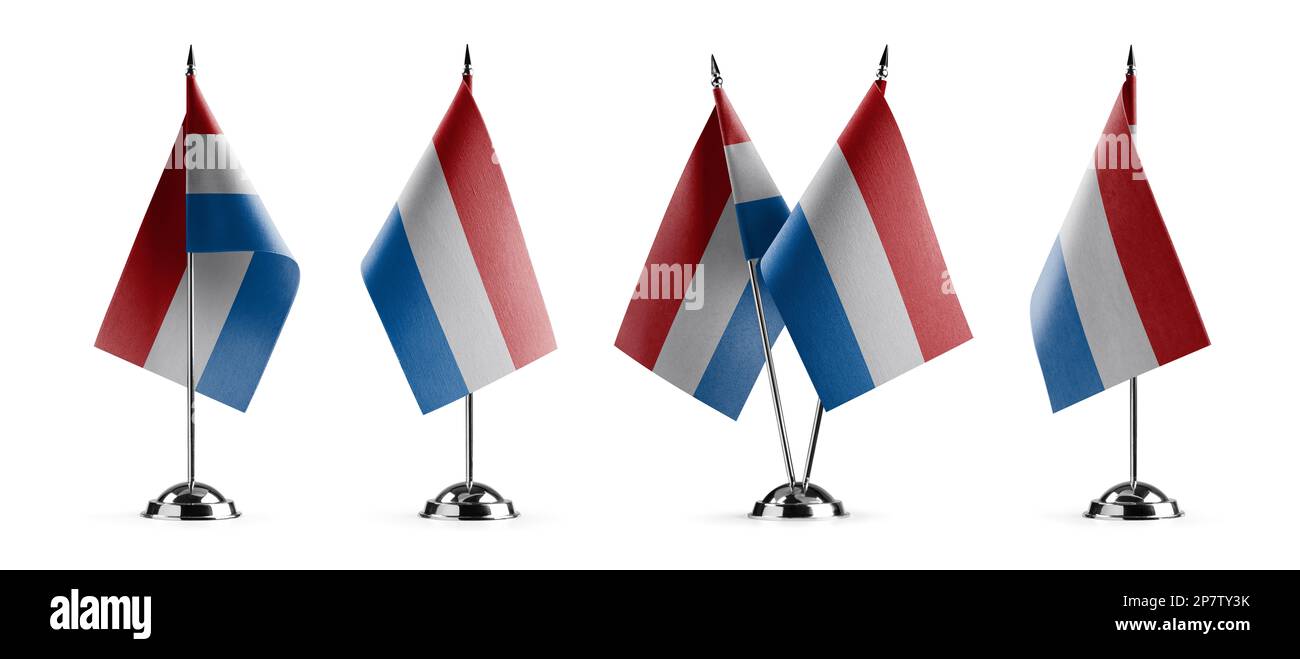 Small national flags of the Netherlands on a white background Stock ...