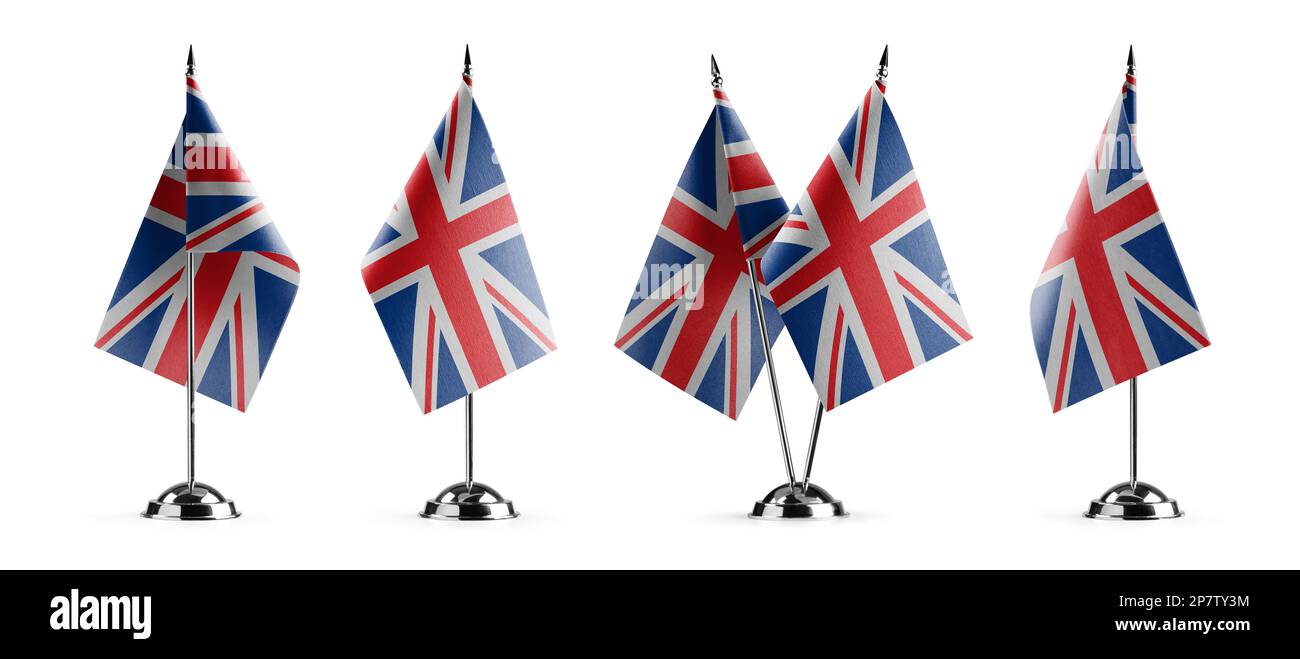 Small national flags of the United Kingdom on a white background Stock ...