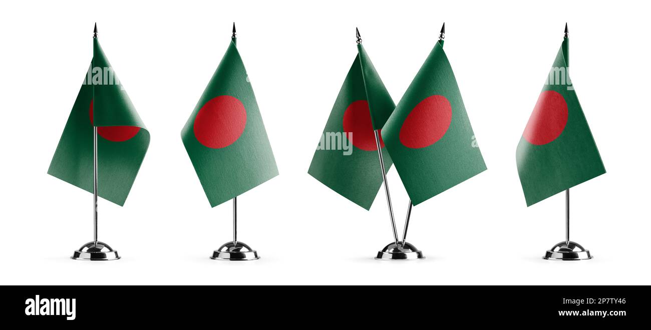 Small national flags of the Bangladesh on a white background Stock ...