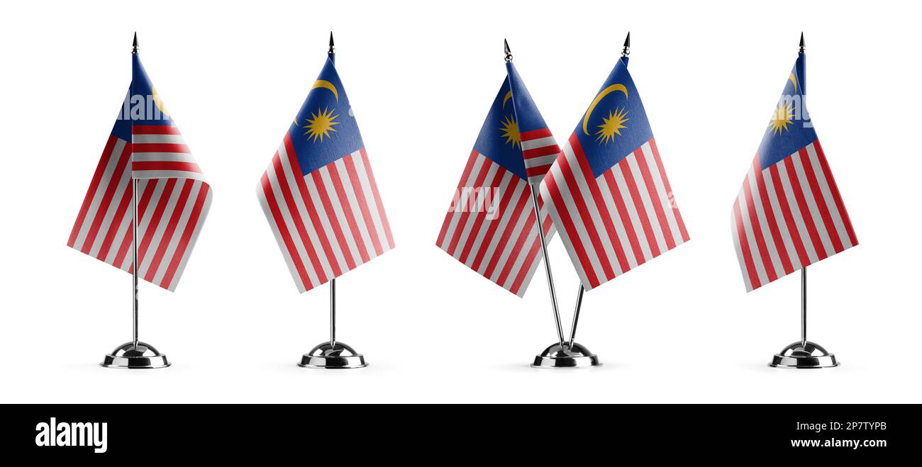 Small national flags of the Malaysia on a white background Stock Photo ...