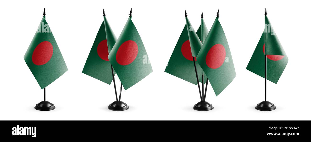 Small national flags of the Bangladesh on a white background Stock ...