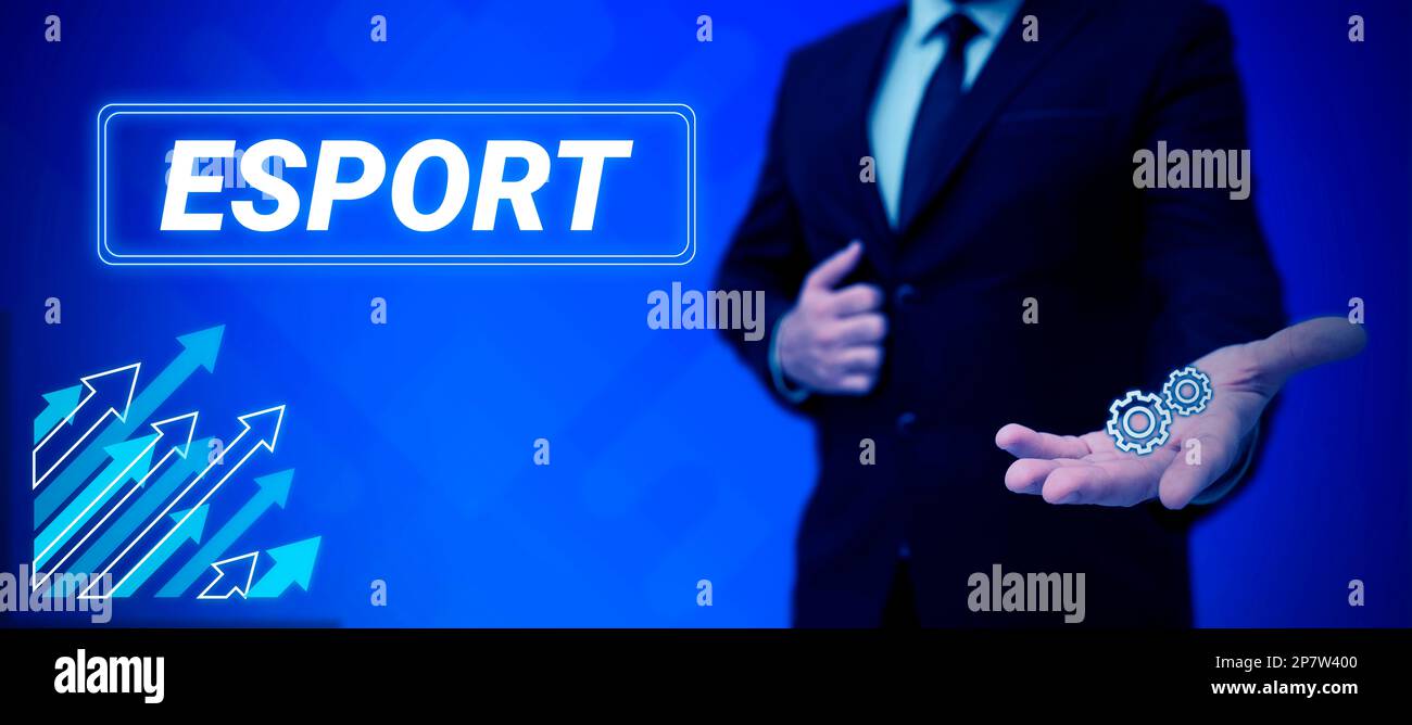 Conceptual display Esport. Word for multiplayer video game played ...