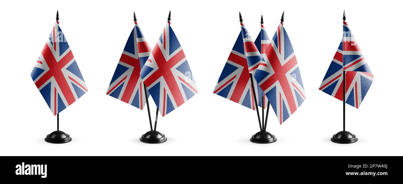 Small national flags of the United Kingdom on a white background Stock ...