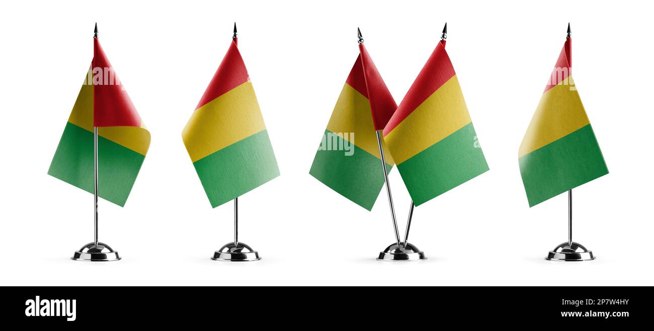 Small national flags of the Guinea on a white background Stock Photo ...