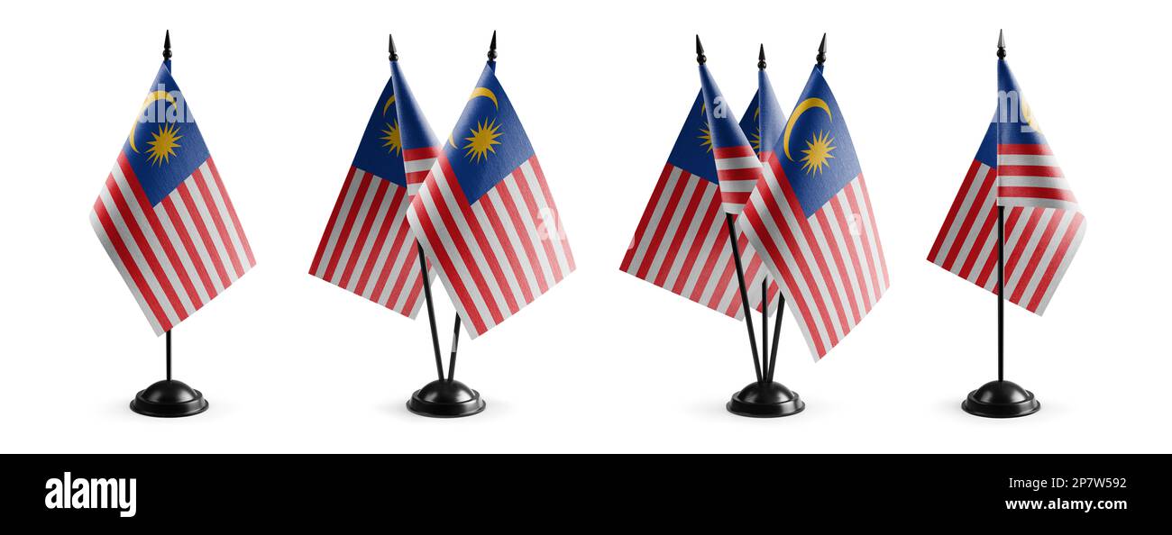 Small national flags of the Malaysia on a white background Stock Photo ...