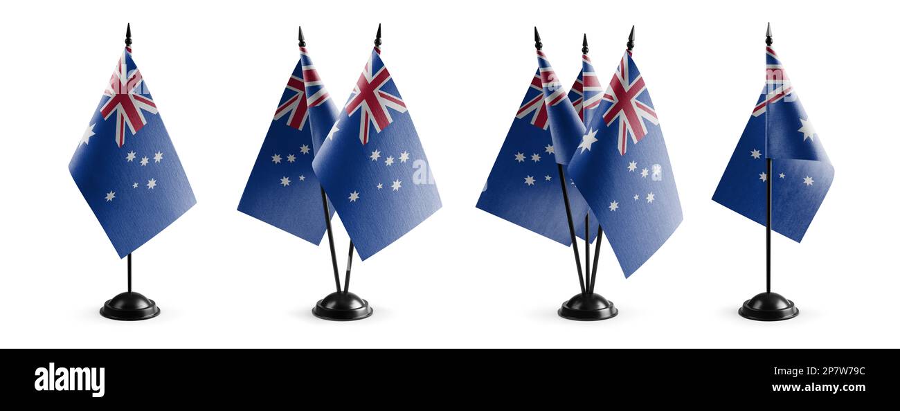 Small national flags of the Australia on a white background Stock Photo ...
