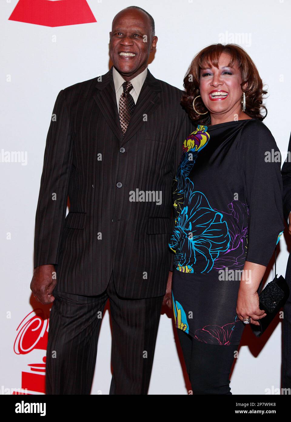 Johnny Ventura, left, and Milly Quezada arrive at the Latin Recording ...