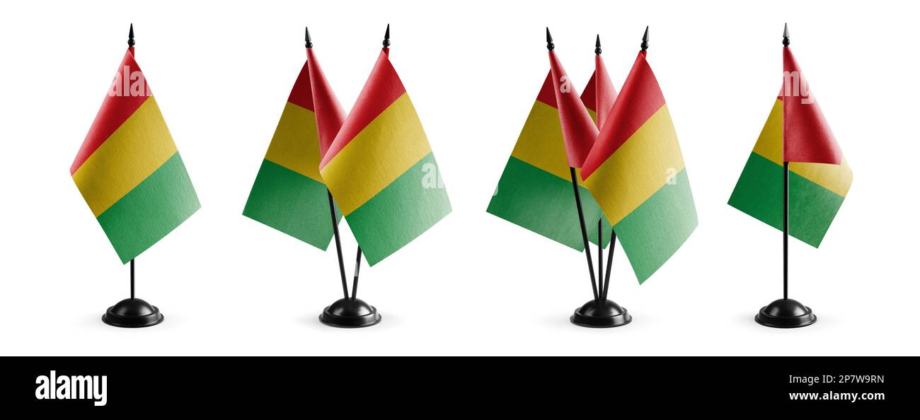 Small national flags of the Guinea on a white background Stock Photo ...