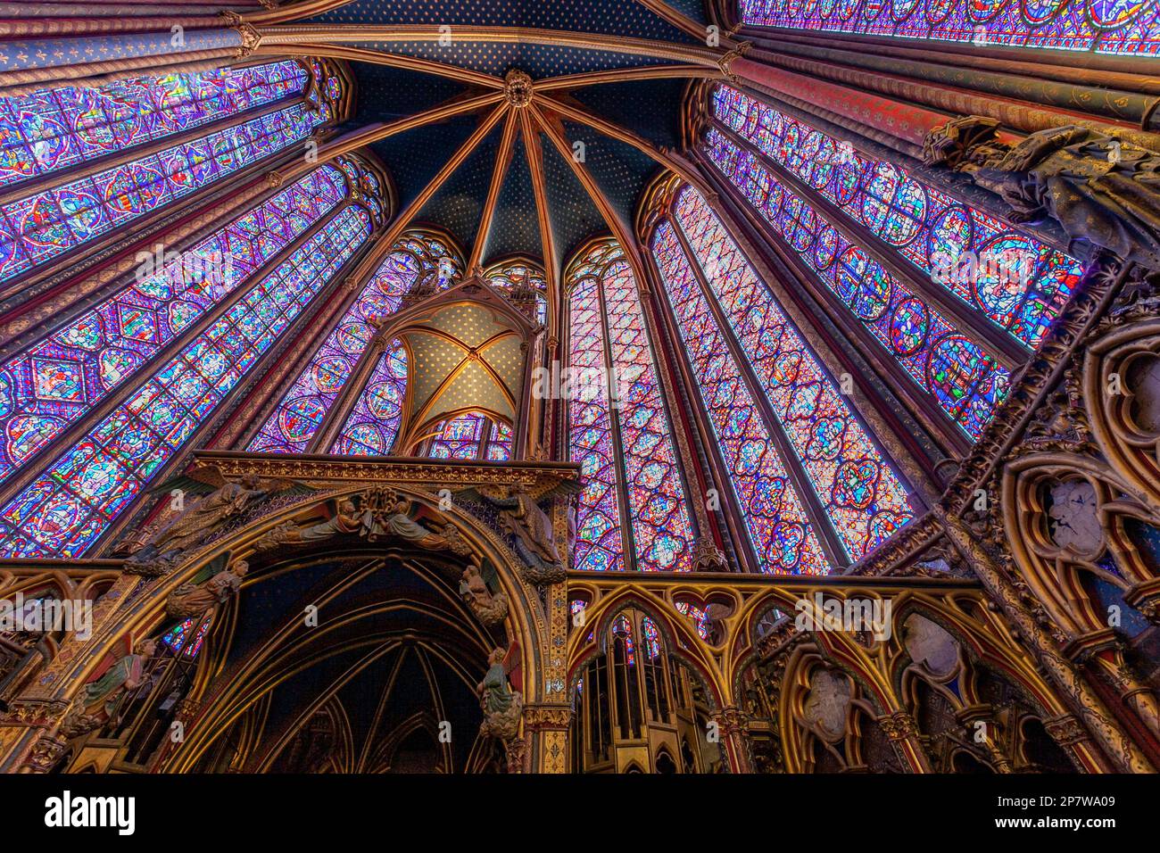 Stained glass. Upper chapel of La Sainte-Chapelle (The Holy Chapel ...