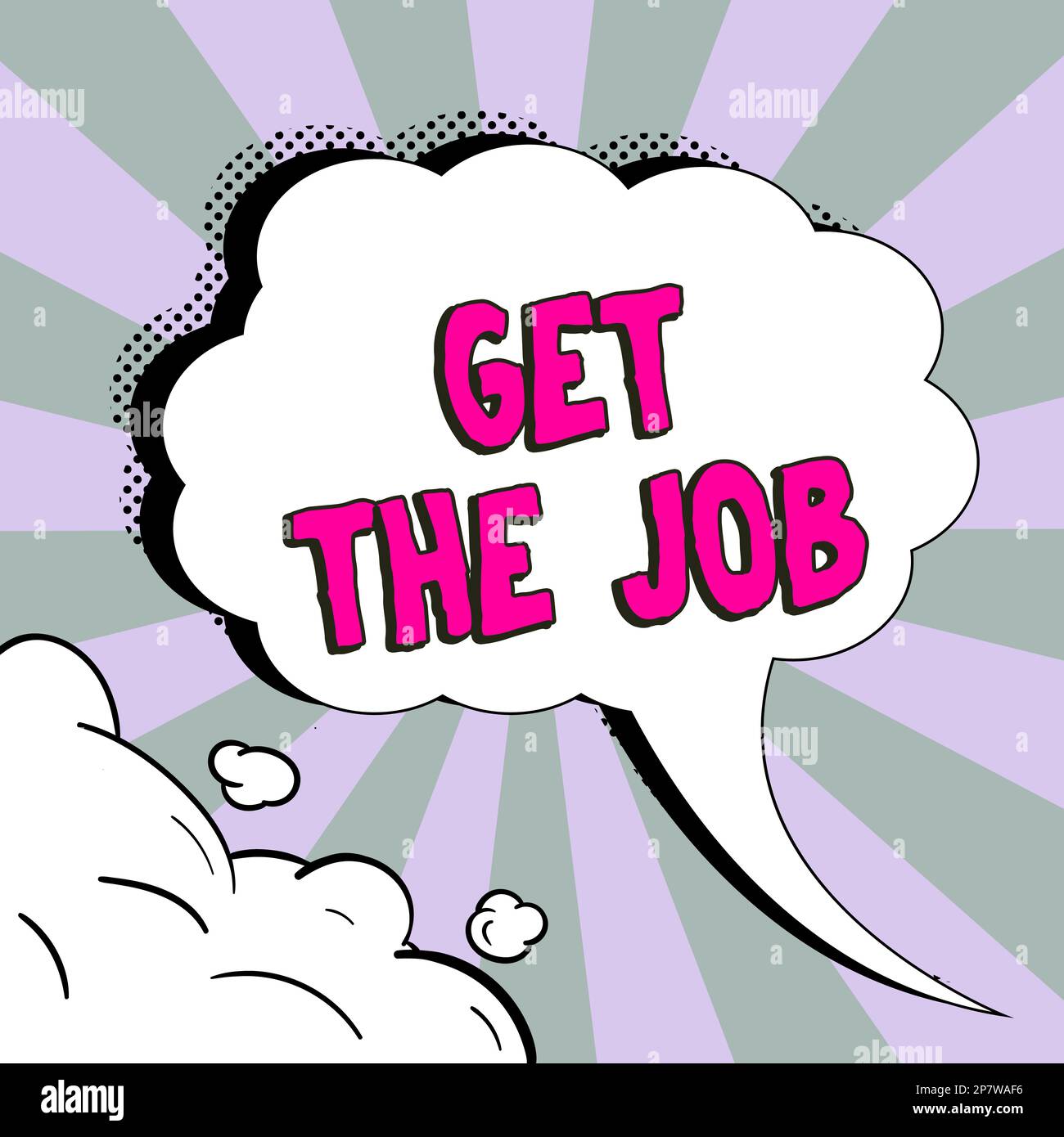 Hand writing sign Get The Job. Internet Concept Obtain position ...