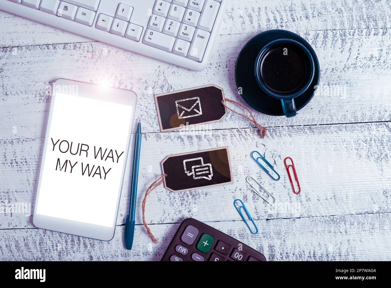 Text caption presenting Your Way My Way. Concept meaning choosing or ...