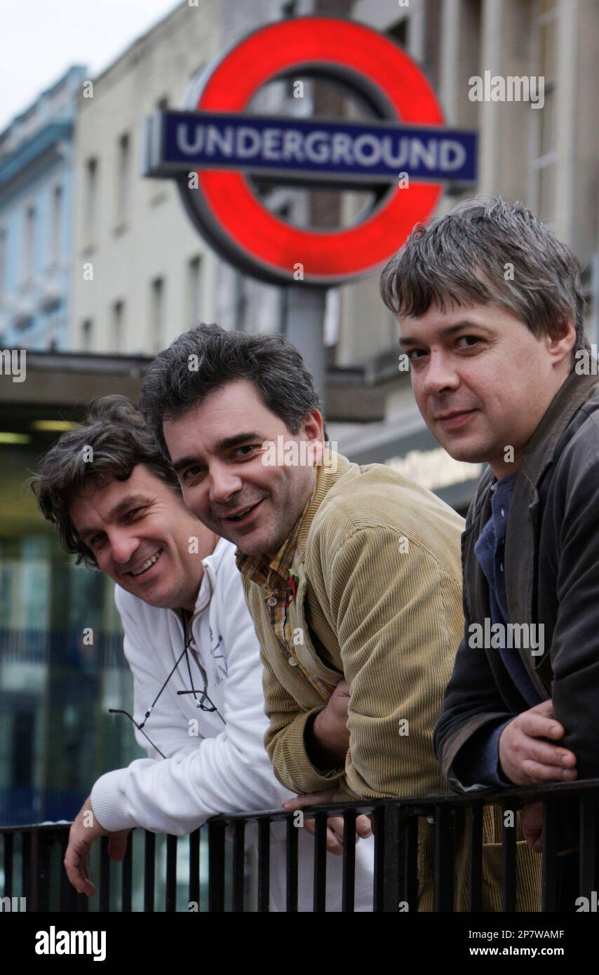 The three Viz magazine cartoonists from left to right, Graham Dury ...