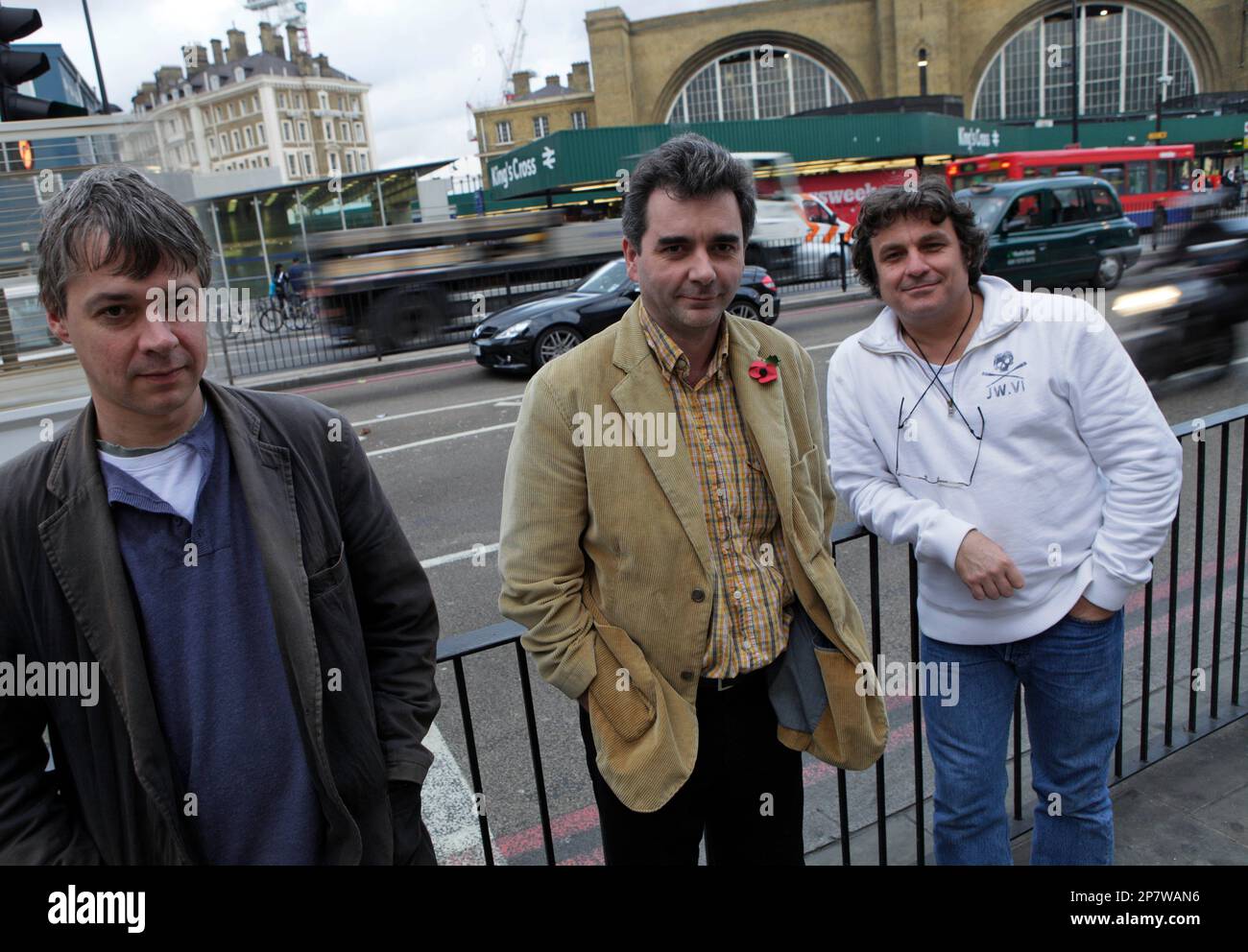 The three Viz magazine cartoonists, left to right, Davey Jones, Simon ...