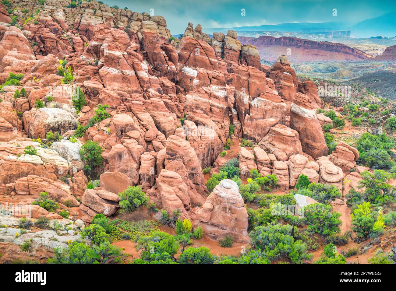 Rock formations in Arches National Park, Utah, USA Stock Photo - Alamy