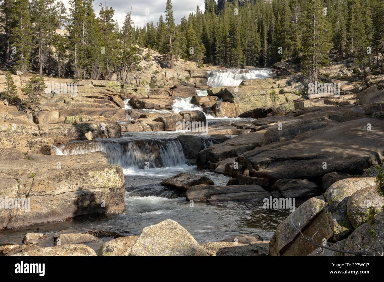 Layers of Cascades in the Tuolumne River in Yosemite National Park ...