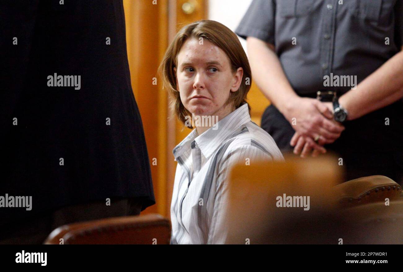 Michelle Kehoe looks to family members during her murder trial at the ...