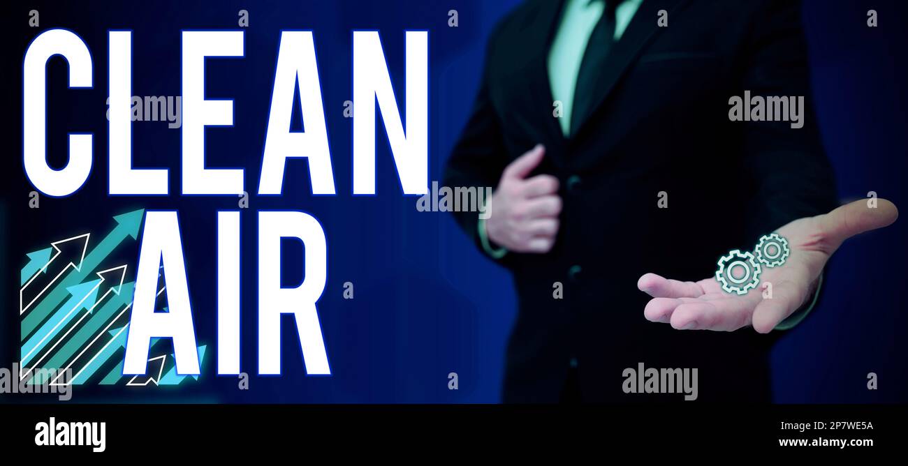 Conceptual caption Clean Air. Conceptual photo air that has no harmful ...