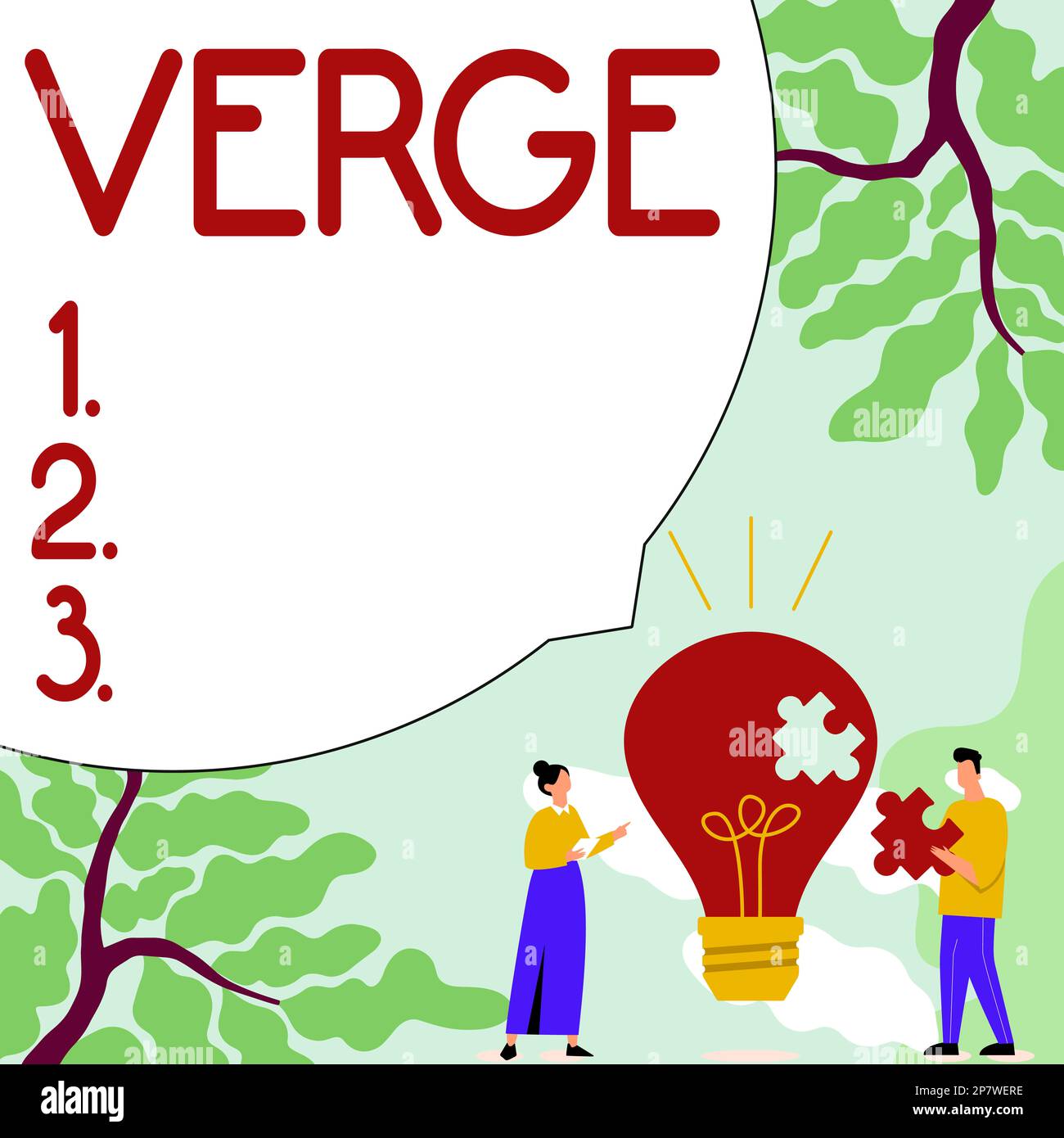 Text caption presenting Verge. Business approach extreme limit beyond ...