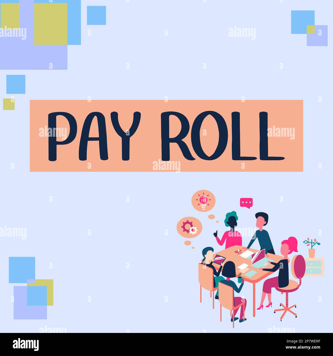 Hand writing sign Pay Roll. Business overview Amount of wages and ...