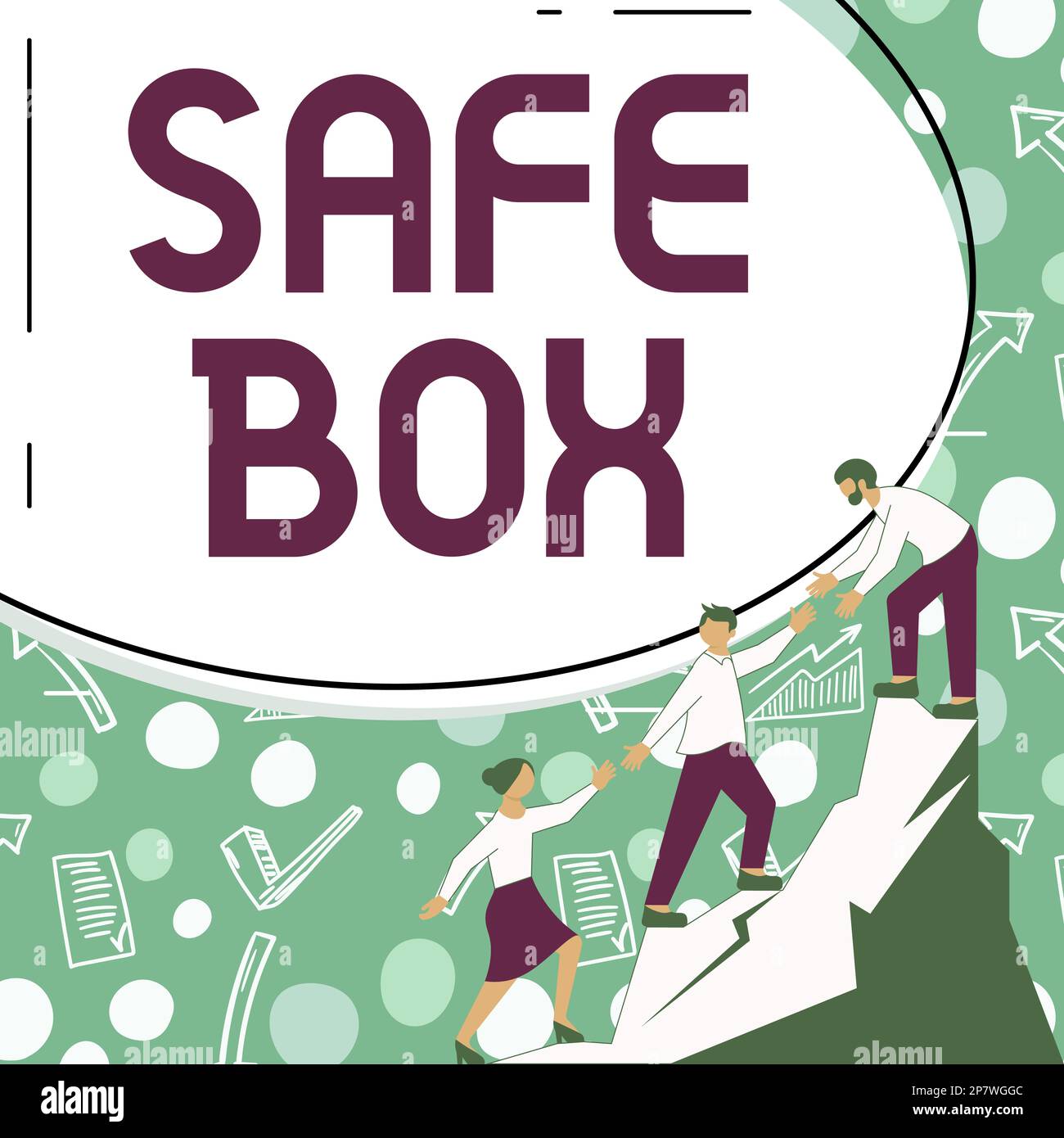 Text showing inspiration Safe Box. Word Written on A small structure ...
