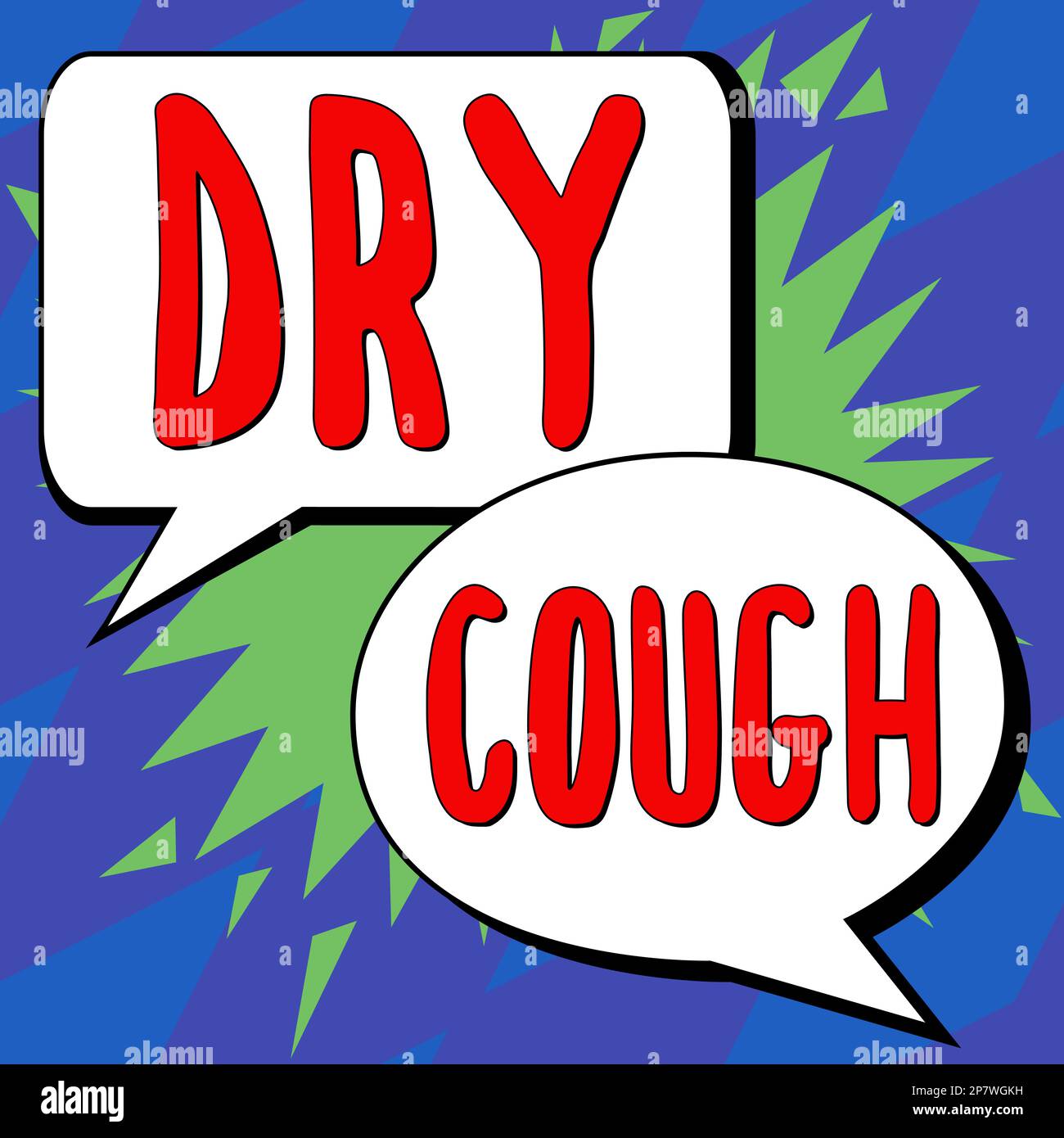 Text sign showing Dry Cough. Business idea cough that are not ...