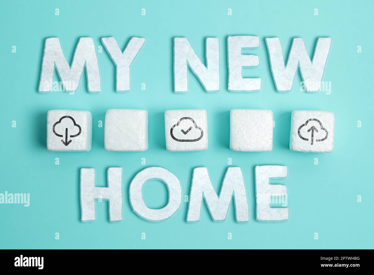 Writing displaying text My New Home. Word Written on Relocation moving ...