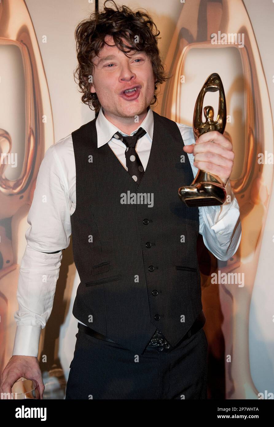 Yann Perreau, winner of the Composer of the year award, poses for a ...