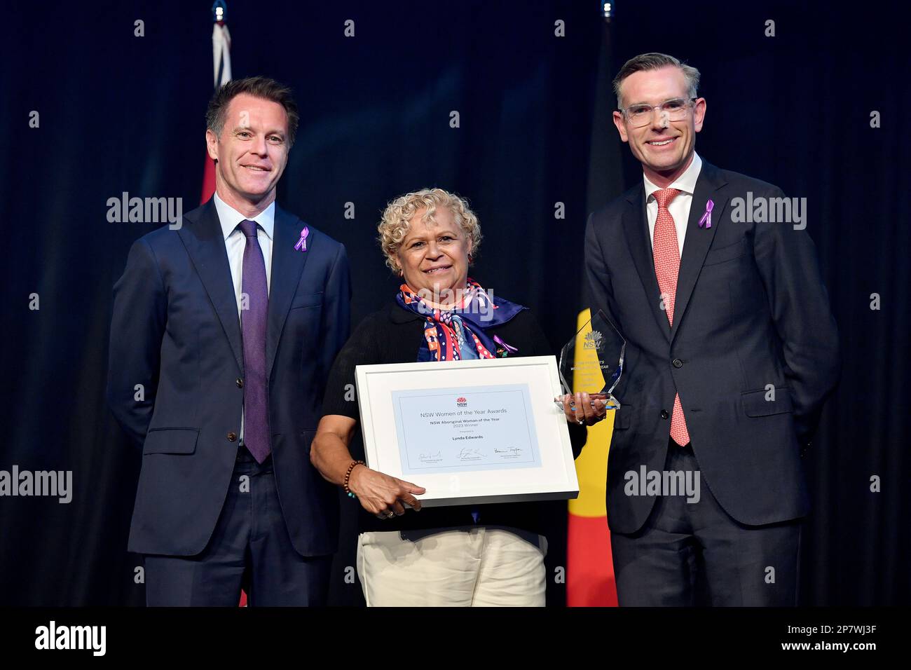 (L-R) NSW Labor Leader Chris Minns, NSW Premier’s Woman of the Year ...