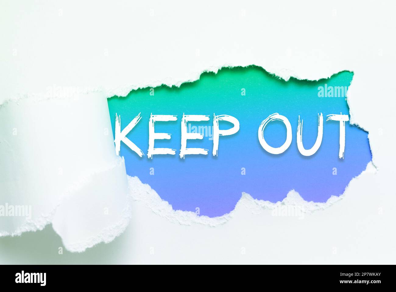 Sign displaying Keep Out. Business showcase to stop someone or ...