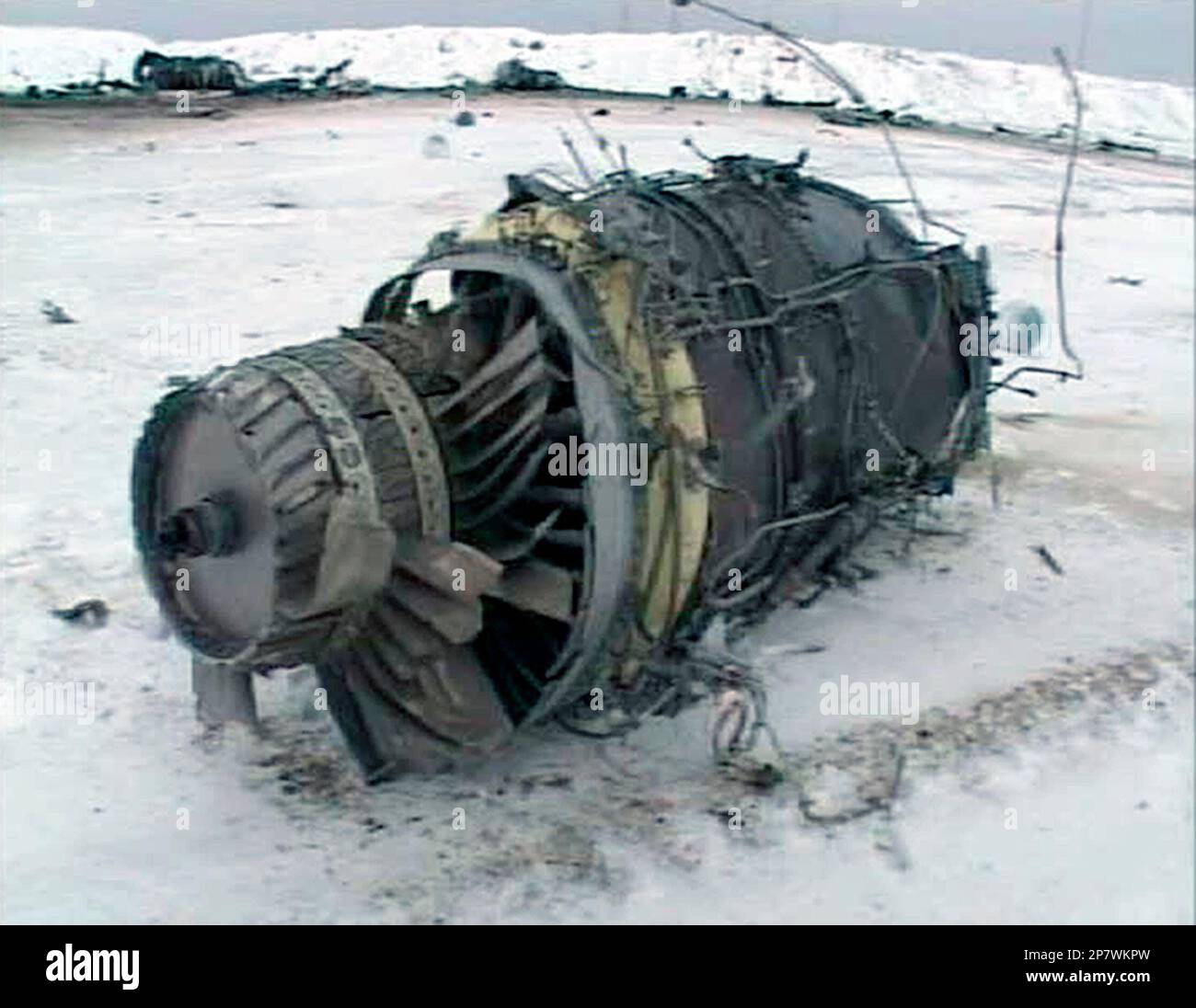 Parts of a Russian heavy-lift military cargo plane Ilyushin Il-76, that ...