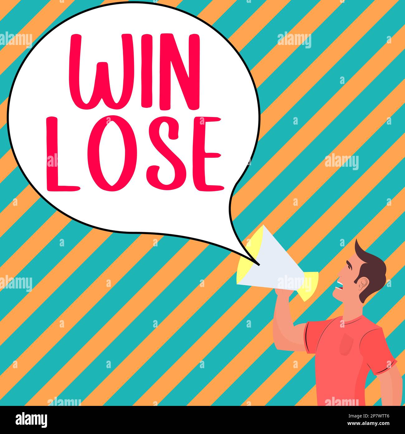 Hand writing sign Win Lose. Concept meaning Compare possibilities what ...