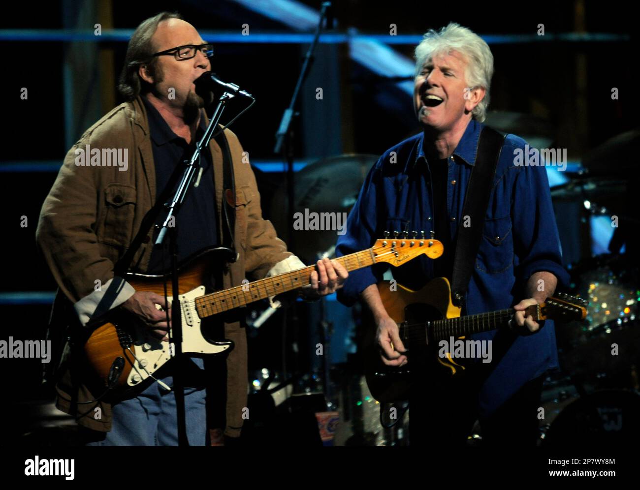 Stephen Stills, left, and Graham Nash of Crosby, Stills, and Nash ...