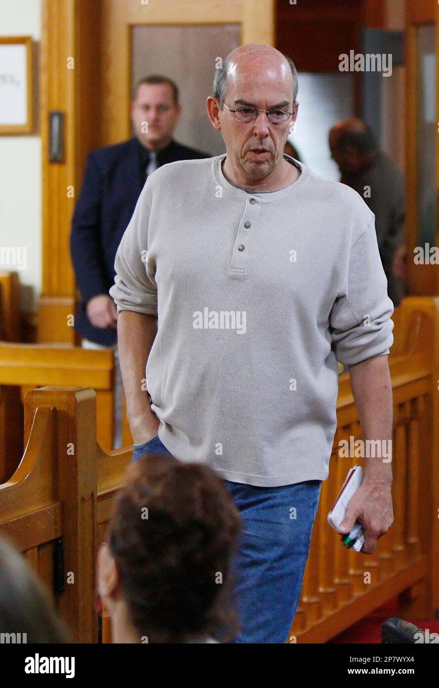 Gene Kehoe, husband of Michelle Kehoe, enters the courtroom at the ...