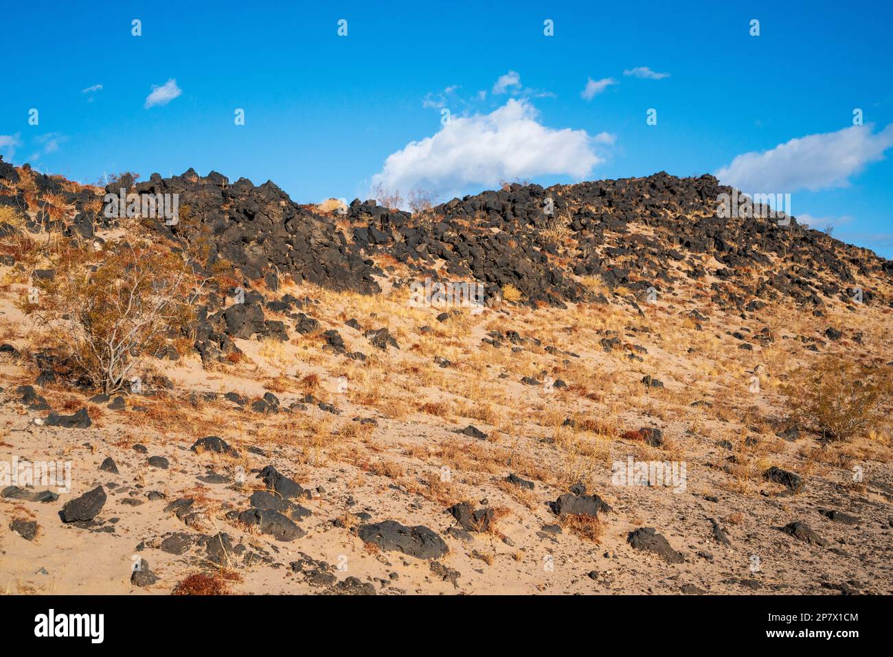 View from inside Amboy Crater, California Stock Photo - Alamy