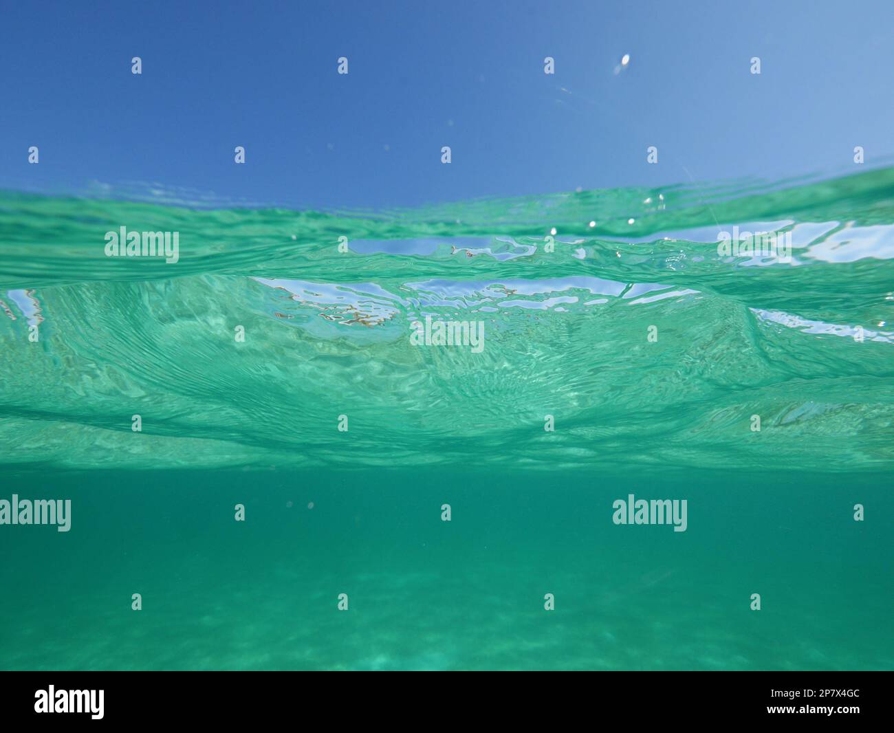 caribbean sea split level ocean Stock Photo - Alamy