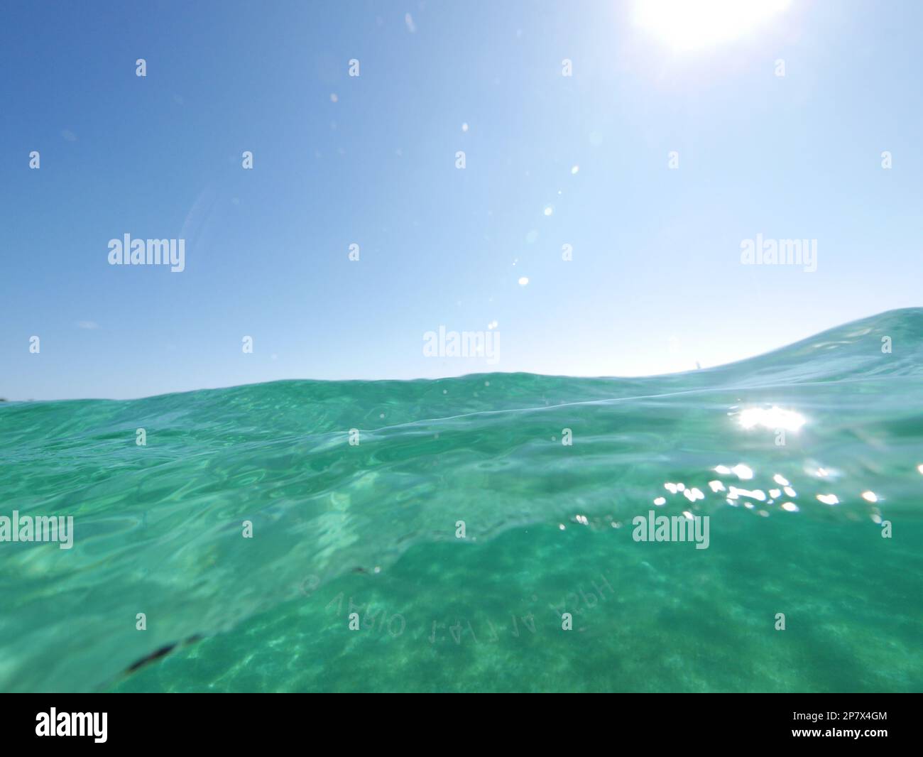 caribbean sea split level ocean Stock Photo - Alamy