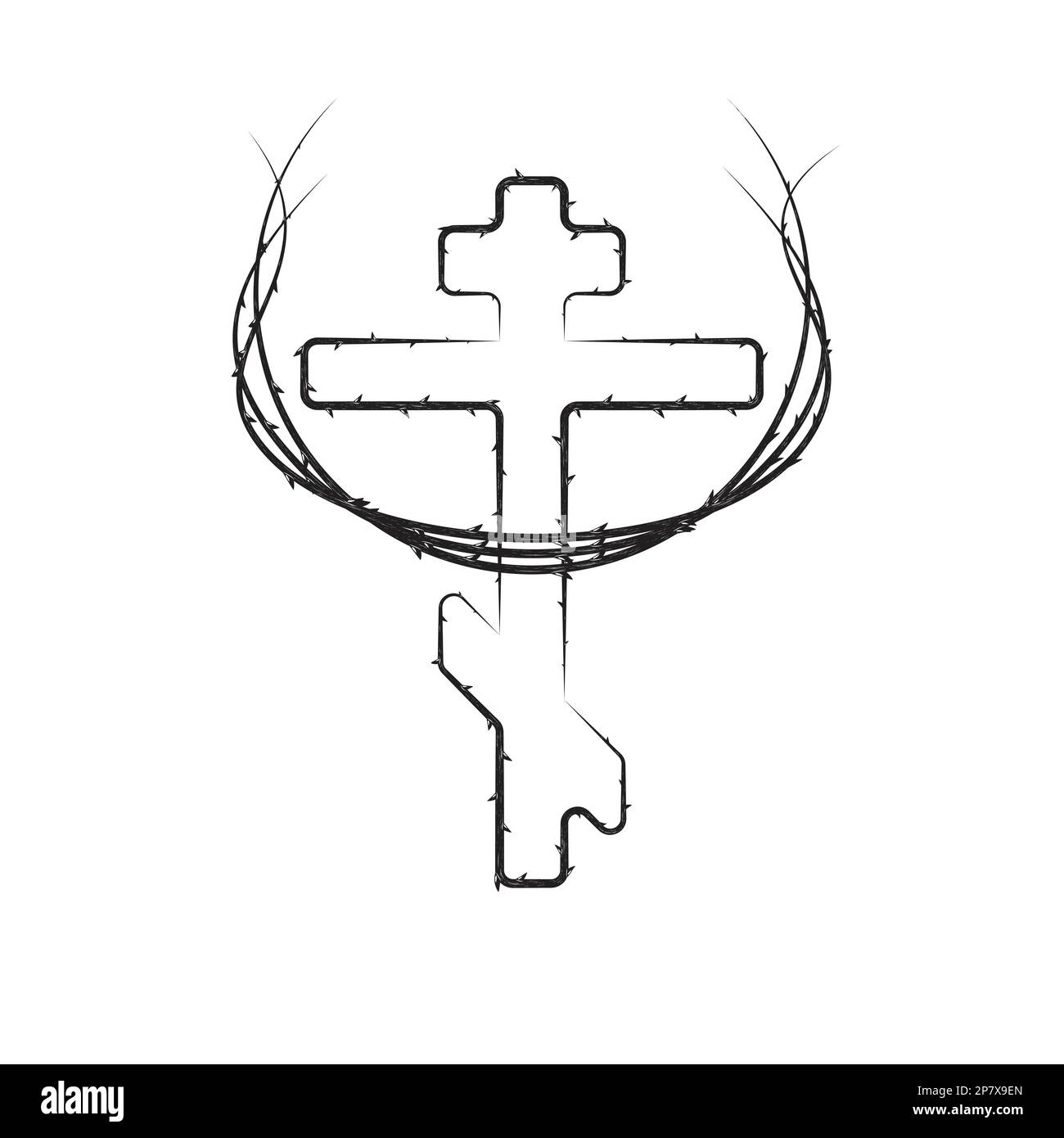 Drawings Of Crosses With Thorns