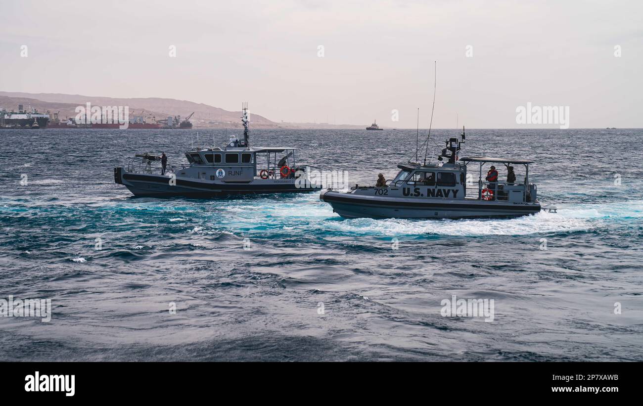 230307-A-NR779-2212 GULF OF AQABA (March 7, 2023) Sailors assigned to U ...